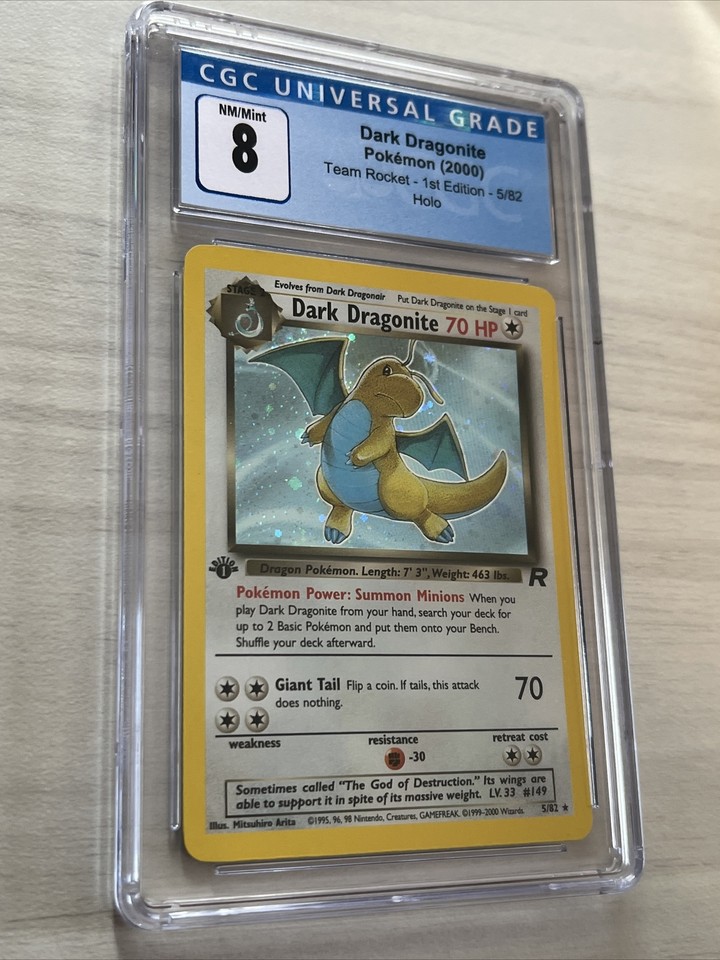 Pokémon TCG 5/82 Dark Dragonite 1st Edition Holo CGC 8 With Swirl! 🌀 | eBay