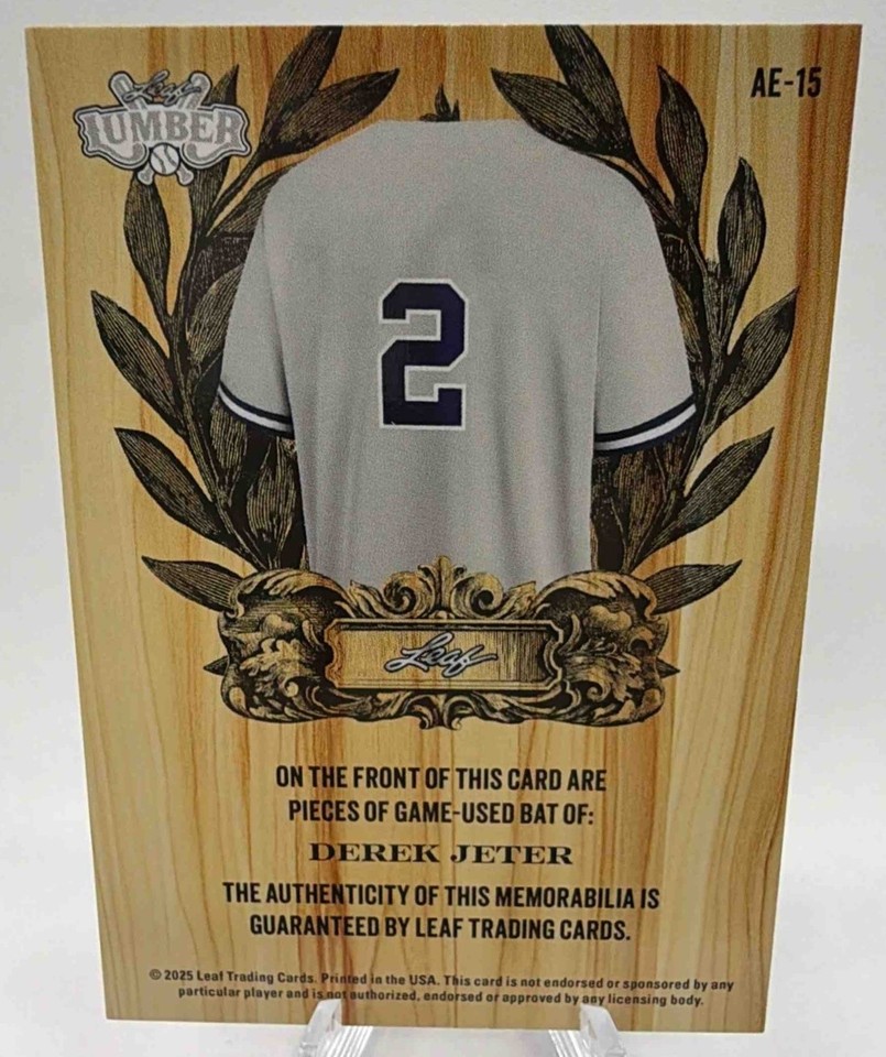 2025 Leaf Baseball Lumber Derek Jeter All-Time Enshrined Bronze /30 #AE ...