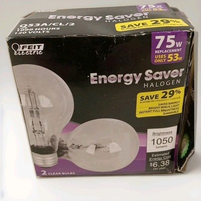 Felt Electric - 75 watt - A19 - Clear Light Bulbs - 1 Pack/2 Bulbs. NEW ...