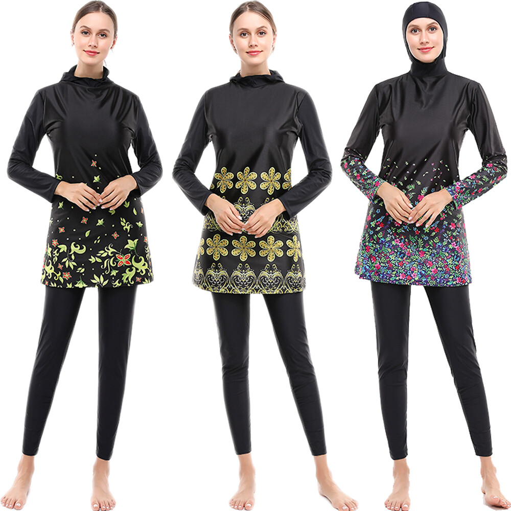 Women Islamic Muslim Full Cover Modest Swimwear Swimming Burkini Arab ...