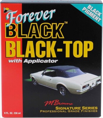Forever Black Black-Top Gel with Applicator - Convertible Top Dye for ...