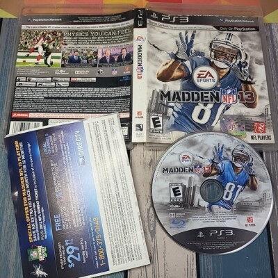 Madden NFL 13 PS3 Complete (Sony PlayStation 3, 2012) Football 🏈 VERY ...