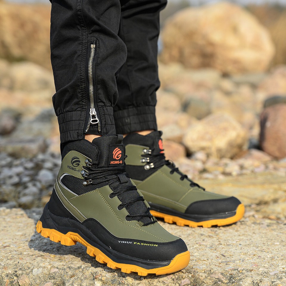 Mens Waterproof Indestructible Work Boots Sports Steel Toe Safety Shoes ...