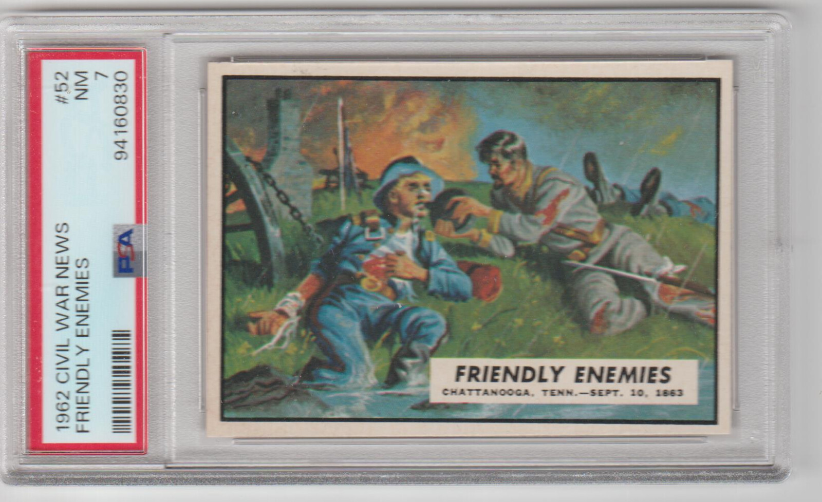 1962 Topps Civil War News #52 friendly enemies PSA 7 | eBay