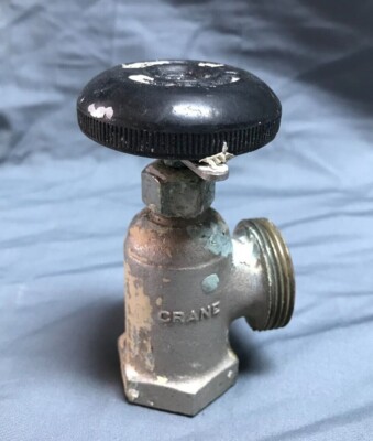 1 Hot Water Radiator CRANE Brass Water Open Close Turn Valve VTG Old ...