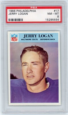 1966 Philadelphia Jerry Logan #17 COLTS PSA 8 | eBay