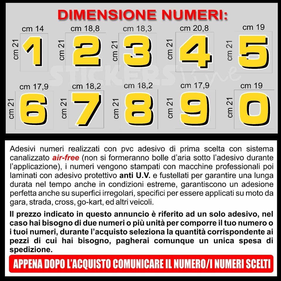 Stickers Numbers Race M9 Motorcycle Gp Civ SBK Quad Go Kart Scooter Car ...