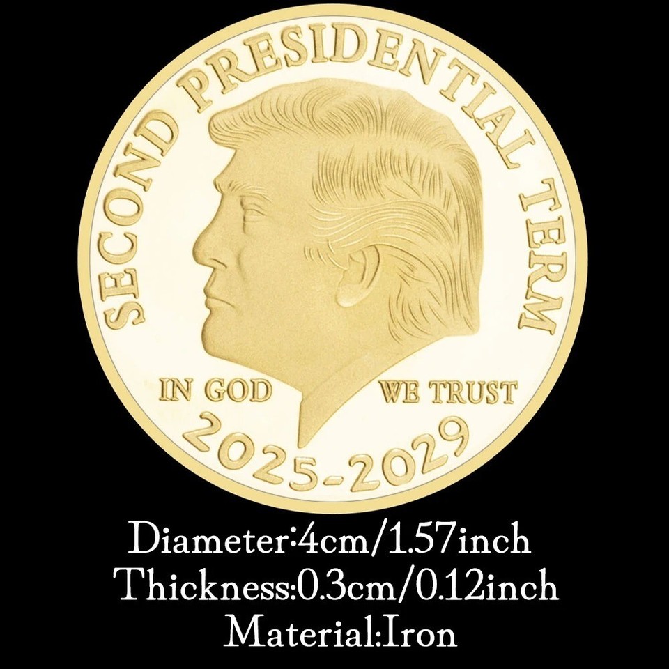 Donald Trump Gold Coin Golden Plated Collectable Coin and Case Included ...