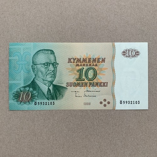 World Banknotes Finland 1980 10 Markkaa Banknote Old Finnish Currency ...
