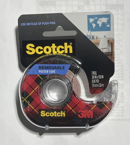 Scotch Removable Poster Tape Roll 3M 109S Mounting Double Sided ...