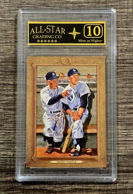 Mickey Mantle Casey Stengel 2007 Topps Turkey Red #19 GRADED ASG MINT ...