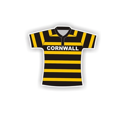 Cornish Rugby Top Sticker 100mm x 85mm Decal Stickers Car Van Cornwall ...