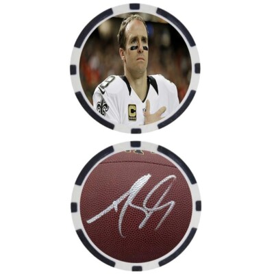 Drew Brees SIGNED Poker Chip - Top 100 NFL Football Player | eBay