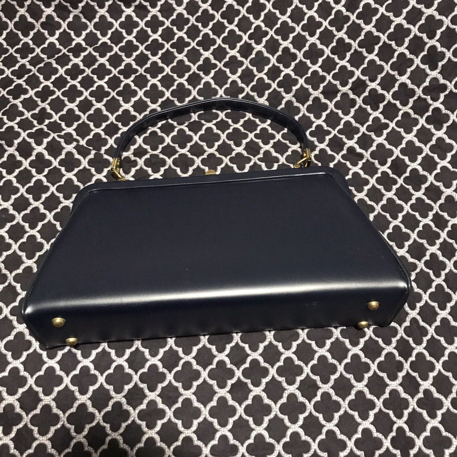 Vintage Verdi Blue Red Structured Purse Handbag Trian… - Gem