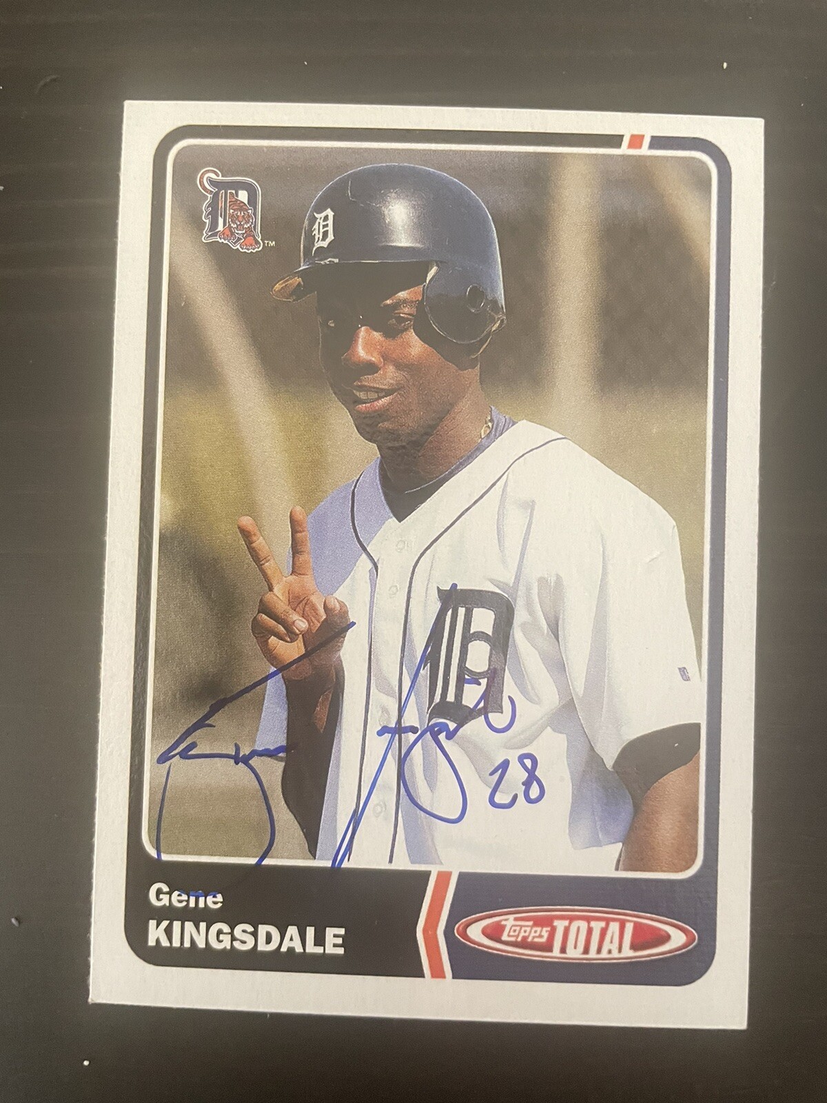 2003 Topps Total #111 Gene Kingsale Detroit Tigers Signed Card ...