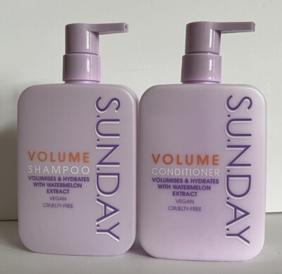 SUNDAY Volume Shampoo & Conditioner set Watermelon Extract Vegan 350ML ...