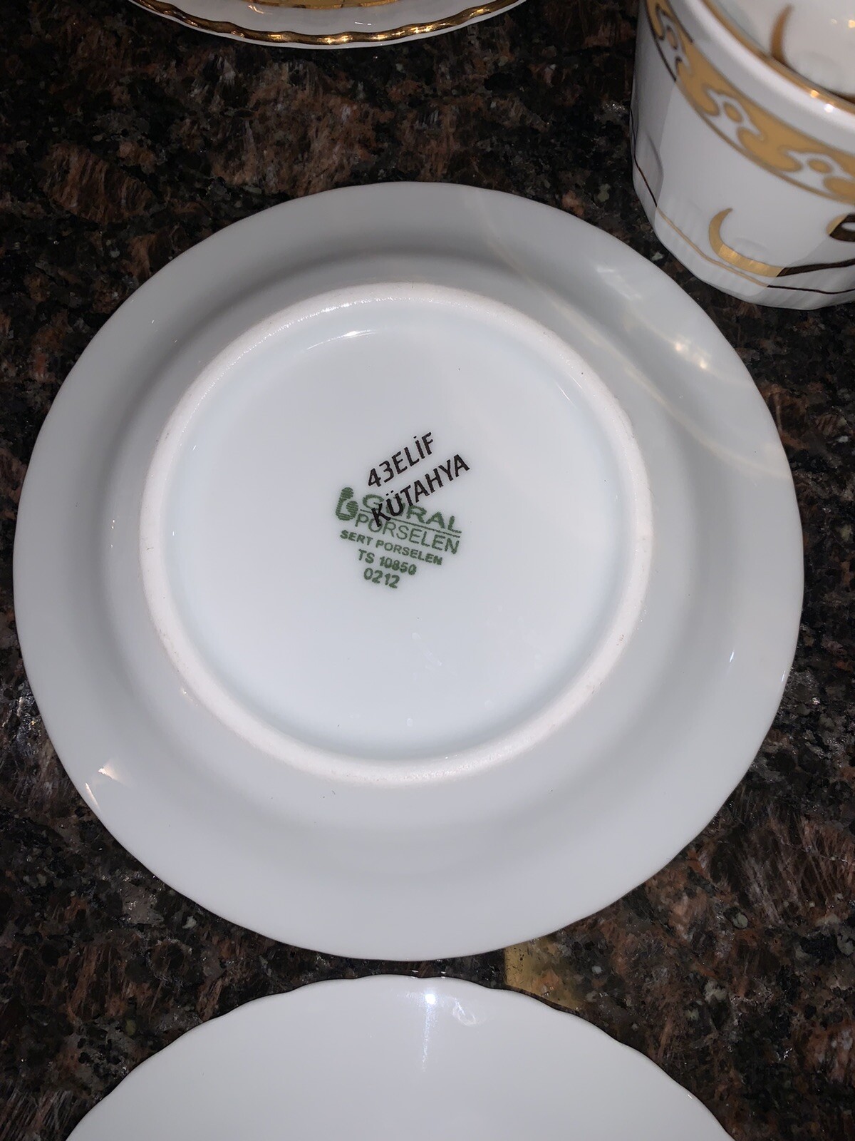 Gural Porselen Cups & Saucers Porcelain Set of 6 | eBay