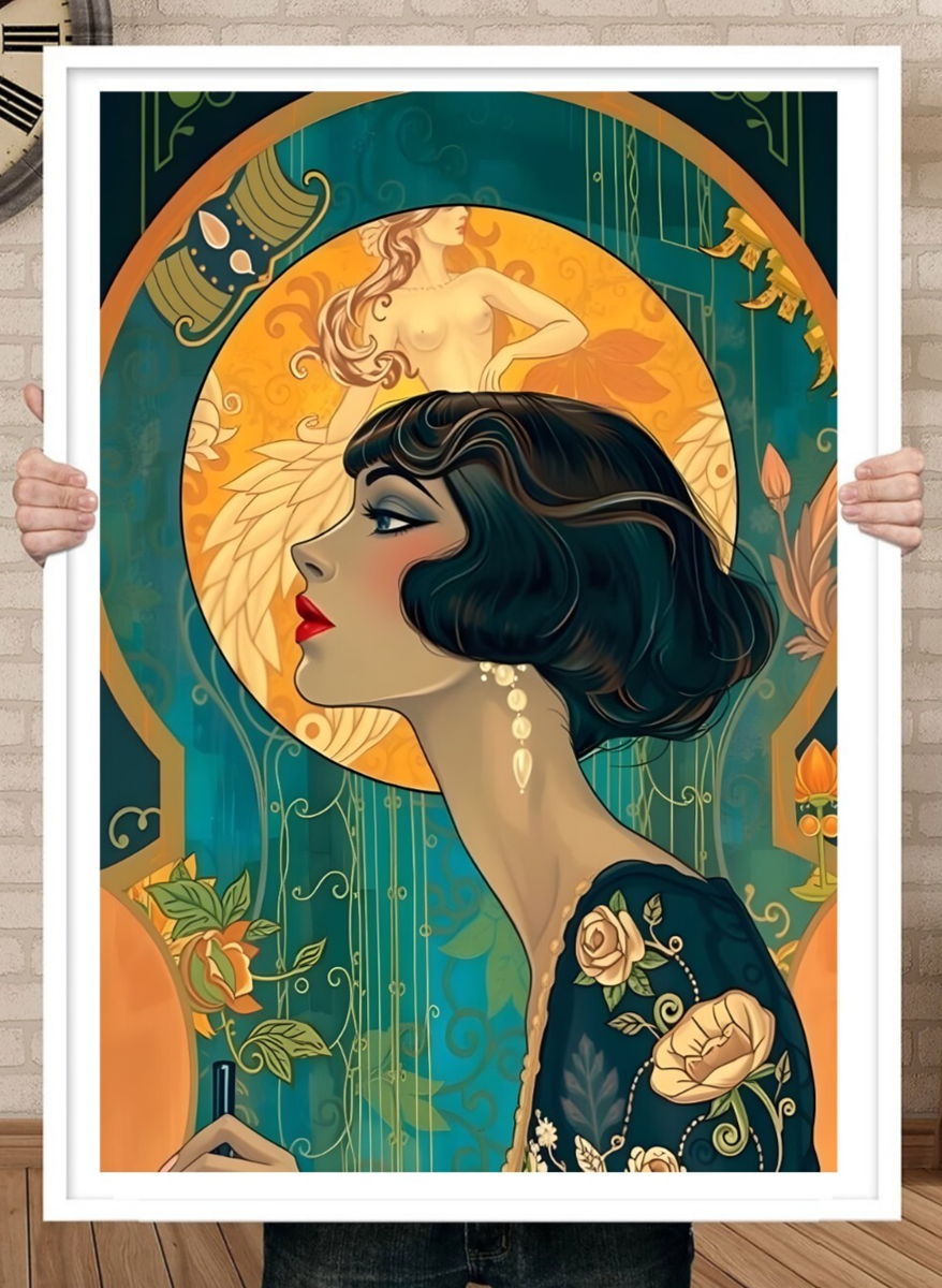1920s Fashion Art Deco Posters Art Deco Illustration Poster Art