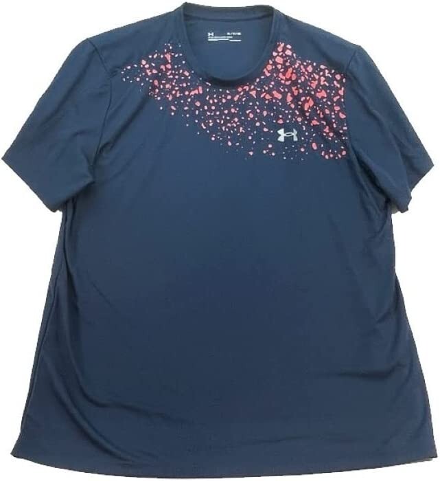 NWT Under Armour HeatGear Mens Speed Stride Fitted Pitch Blue T-Shirt M ...