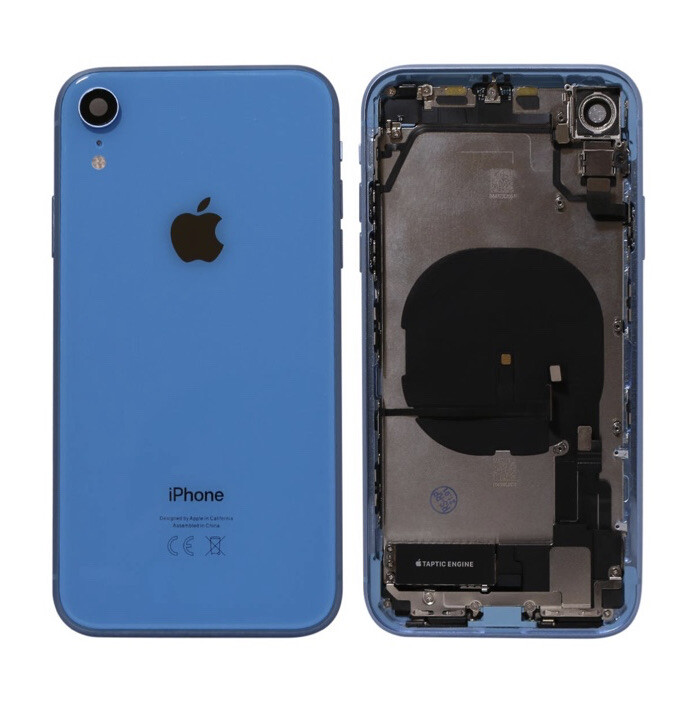 iPhone XR Housing Back Replacement Blue Frame Original W Small Parts ...