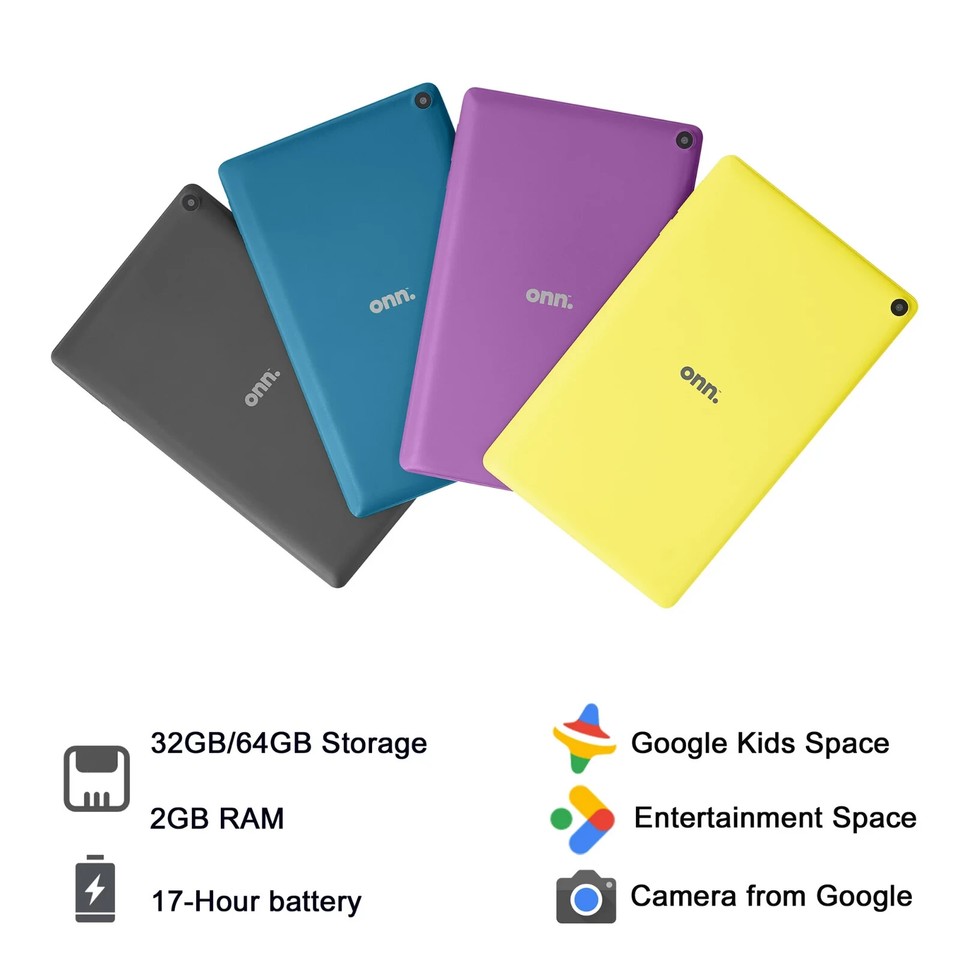 Onn. Tablet Surf Gen 3 10.1" (1280x800) 32GB Quad-Core Android 11 ...