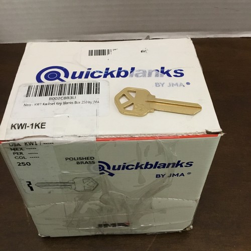 Key Blanks for Locksmith 244 Kwikset KW1 Brass Made by JMA Quickblanks ...