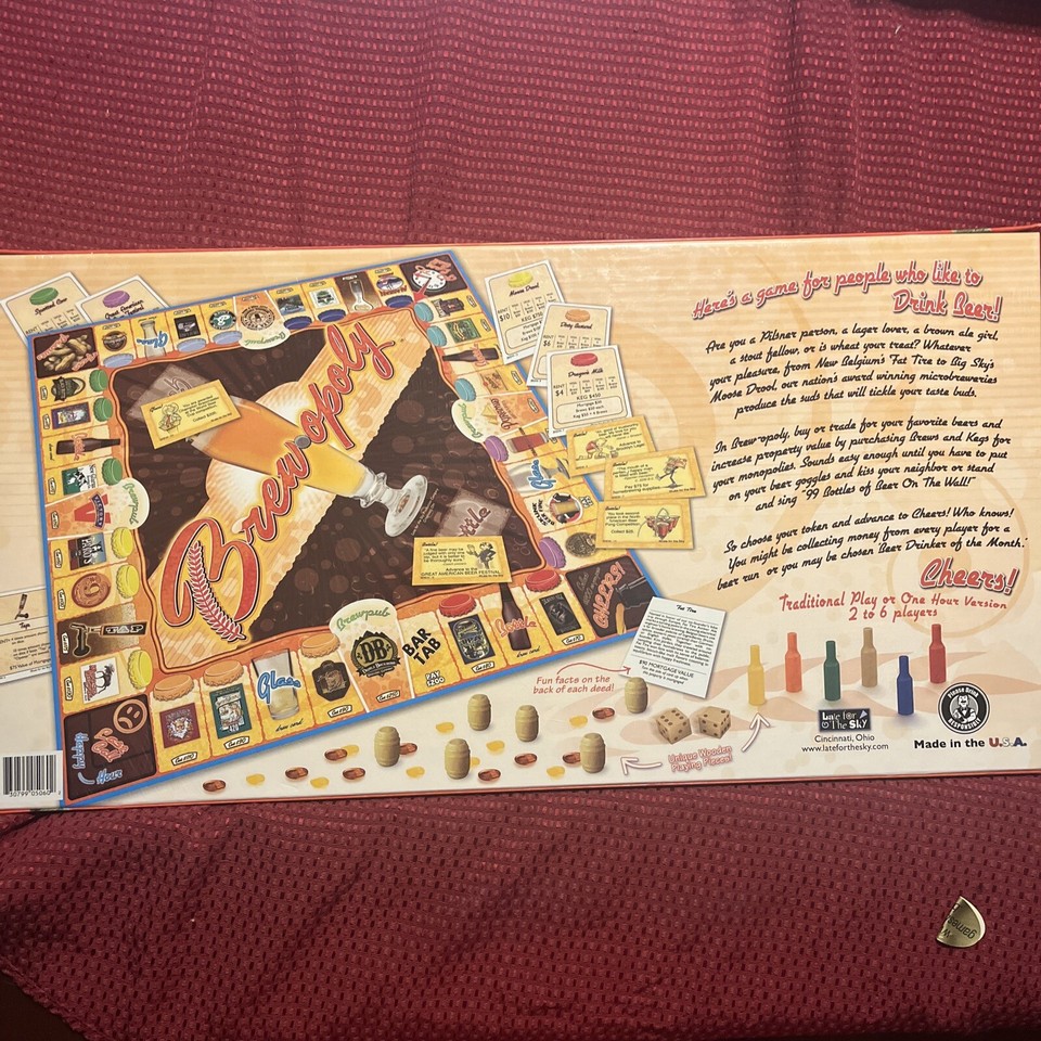 Brew-Opoly Monopoly Beer Game Brewopoly - FACTORY SEALED NEW ADULT | eBay