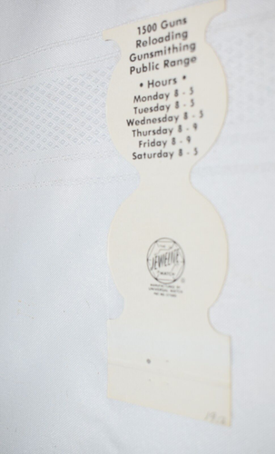 Riley's Sport Shop Public Range Gun Shop Jewelite Matchbook Cover | eBay