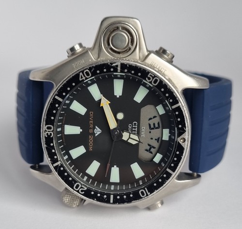 Vintage Citizen Promaster Aqualand C520-q00371 Quartz RARE Divers Watch ...