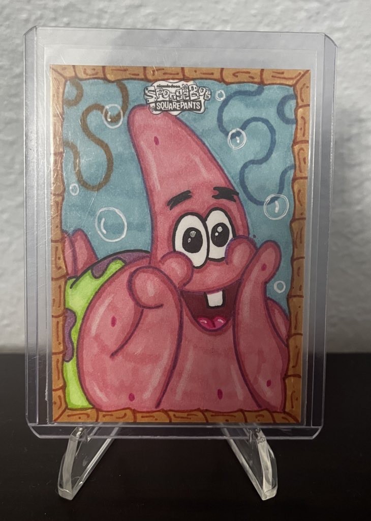 2025 Topps Chrome SpongeBob SquarePants Hand Drawn Sketch Card Patrick ...