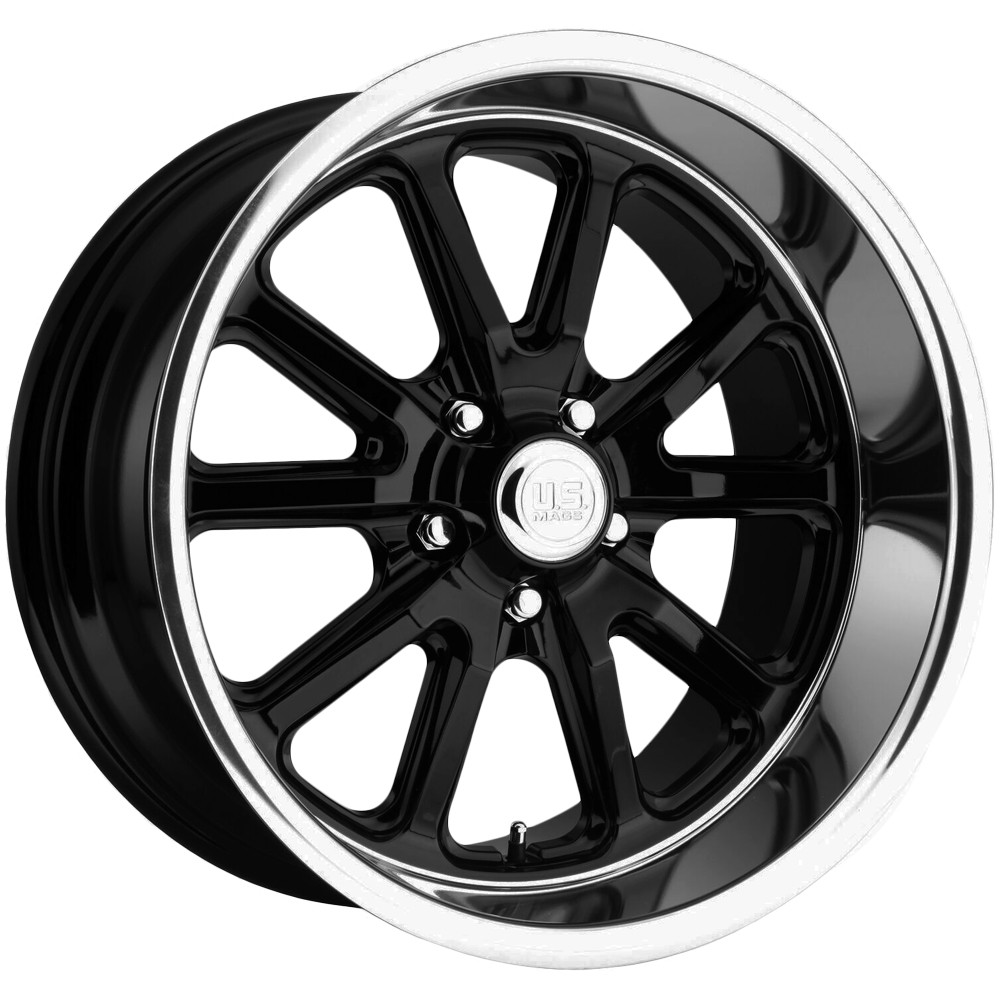 (Set-4) US Mags U121 Rambler 17x7 5x4.5" +1mm Gloss Black Wheels Rims ...