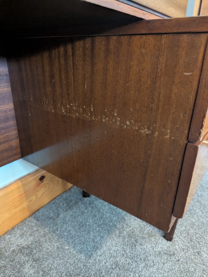 Vintage Mid-Century Modern Dressing Table With floating shelf & mirror ...
