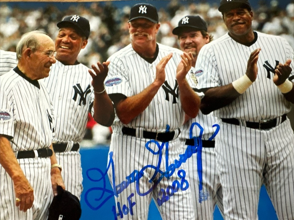 Goose Gossage Signed 4x6 Photo W/ Yogi Winfield Old Timers Day Auto IP ...
