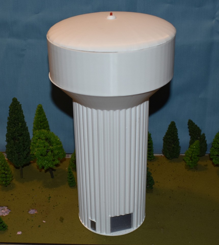 3D Printed 100 Ft Tall Corrugated Water Tower Flashing LED Light HO ...