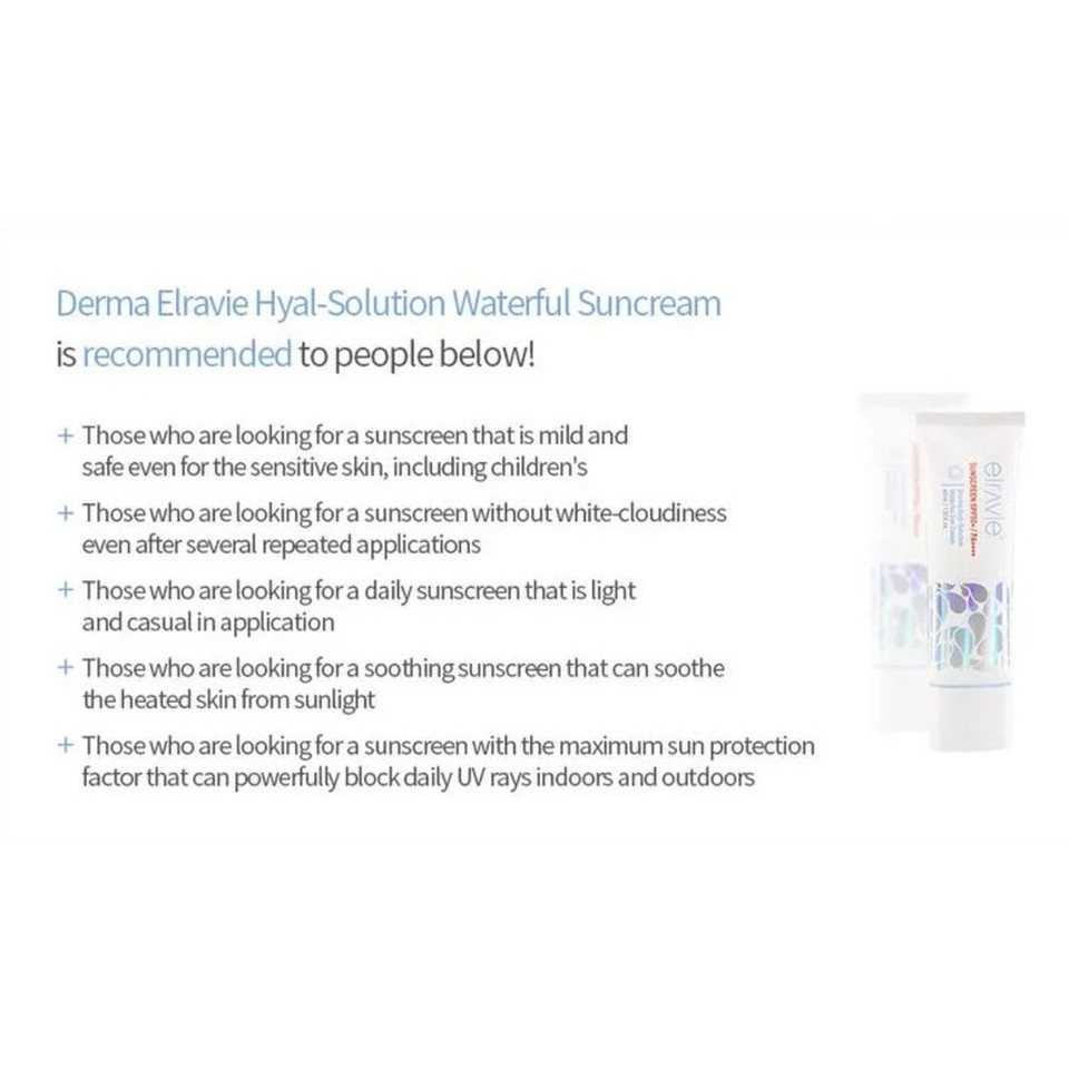DERMA ELRAVIE Derma Hyal Solution Waterful Sun Cream SPF 50+/PA++++ 1 ...