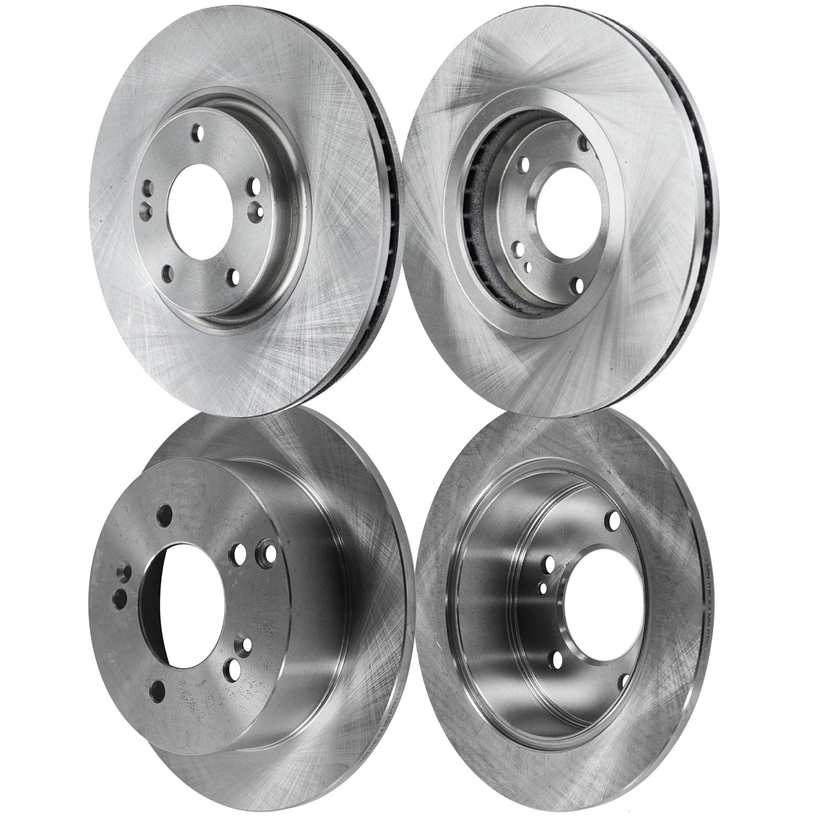 Front and Rear Brake Disc Set for 2004-2005 Hyundai XG350, 4-Wheel Set ...