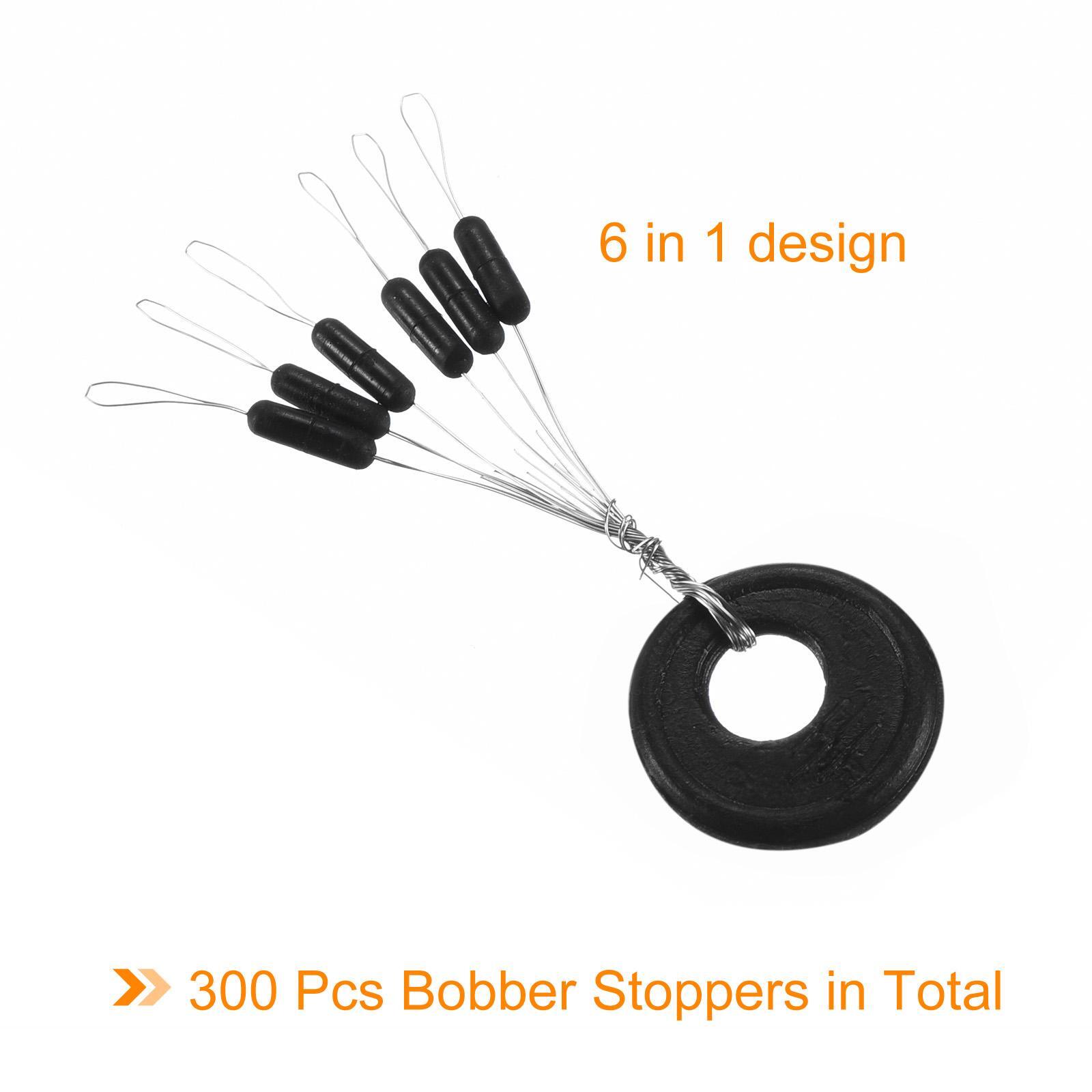 300Pcs Fishing Bobber Beads Stoppers 6 in 1 Float Sinker Stops Cylinder ...