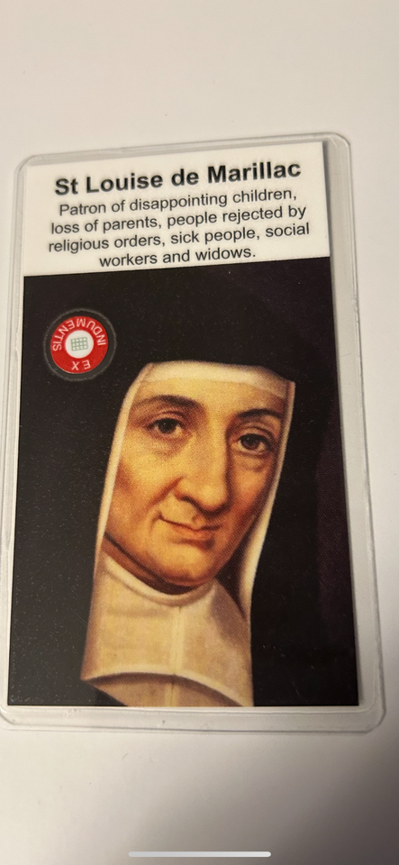 St.Louise de Marillac 3rd Class Relic Card | eBay