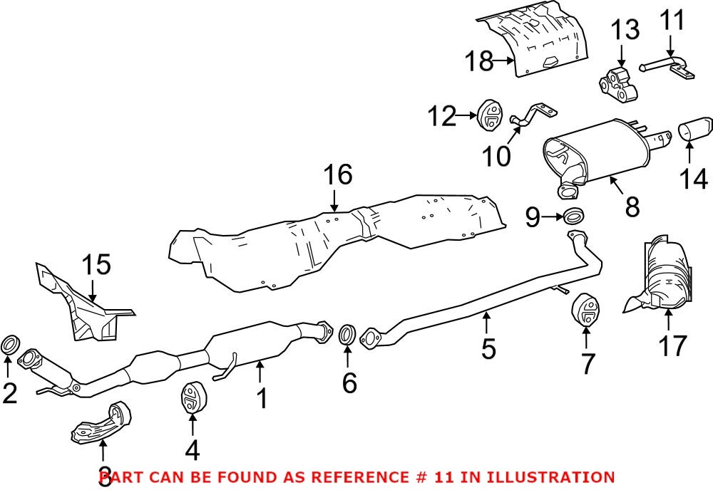 Genuine OEM Exhaust System Hanger Bracket For Toyota 175740P140 | eBay