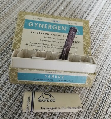 NOS ANTIQUE SANDOZ GYNERGEN PHARMACEUTICAL- ALBERT HOFMANN AMPOULE | eBay