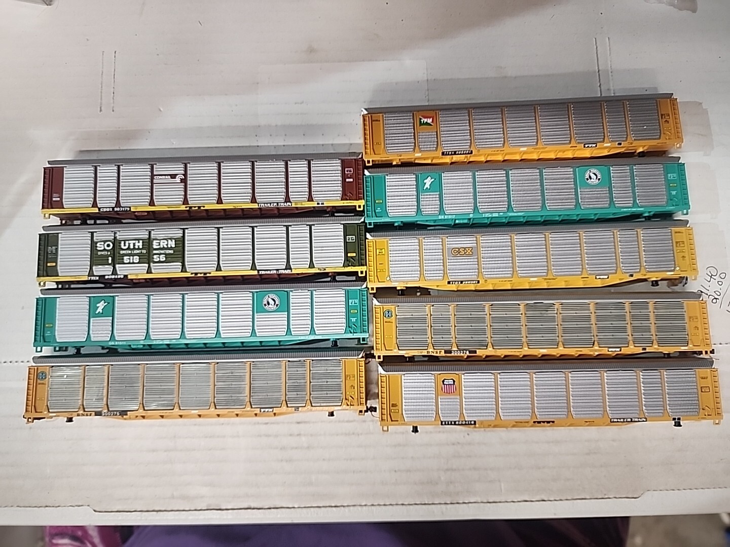 Con-Cor N Scale Lot of 9 Tri Level Auto Rack Cars (Parts Needed) | eBay