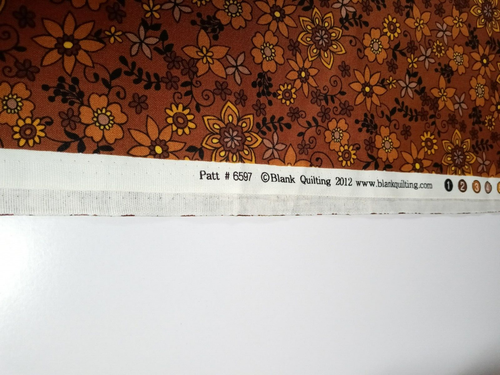 Fabric Blank Textiles Brown/Gold Floral 1 1/2 Yards x 44" Cotton Quilt ...