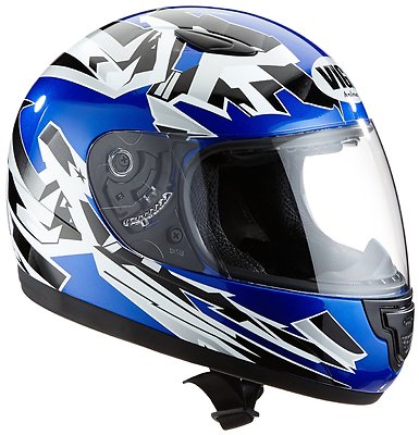 Kinder Motorradhelm Integralhelm blau-silber SA03-BL Größe XXXS - S NEU ...