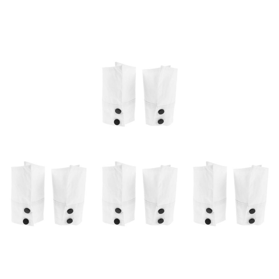1 Pair Women'S Detachable Cuffs Removable Cotton Sleeve Extensions ...