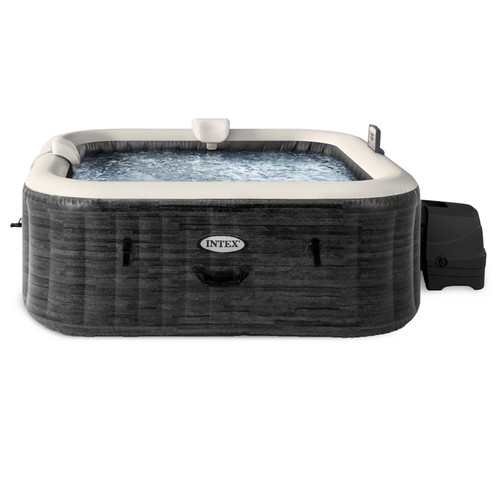 Intex PureSpa Plus Greystone Inflatable Square Hot Tub Spa, 94 x 28 ...