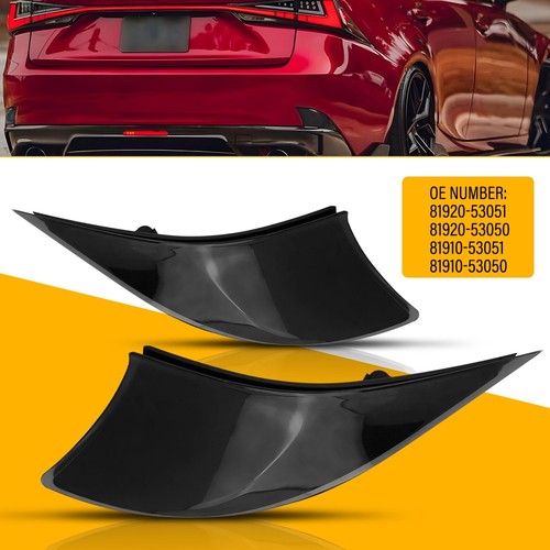 2Pcs Rear Bumper Reflectors Covers Smoked For 2014-2020 Lexus IS250 ...