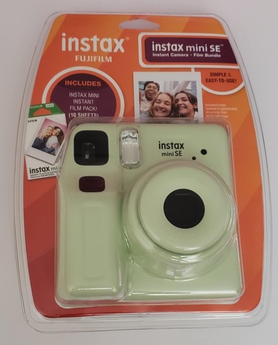 FUJIFILM INSTAX MINI SE GREEN INSTANT CAMERA WITH BONUS 10 SHEETS OF ...