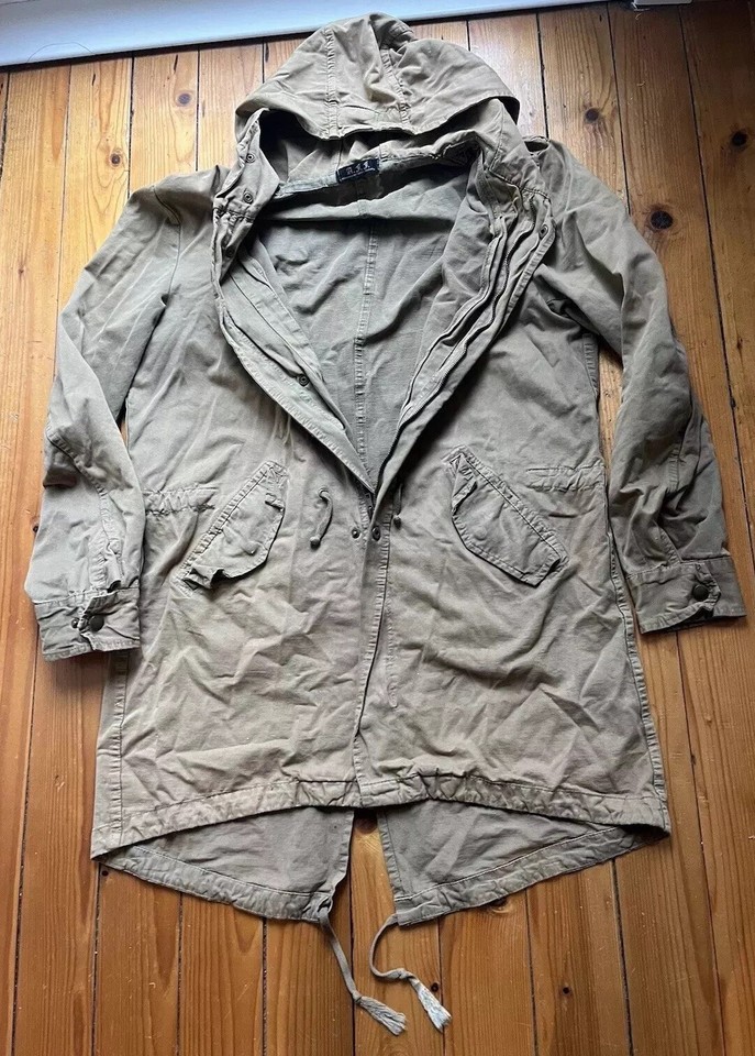 Mens Hooded Parka / Jacket Overhead, Beige by Associazione Fabbri Fiorentini, M | eBay UK