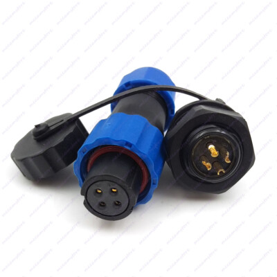 SD13 4 Pin Bulkhead Wire Connector,Waterproof Electrical Cable ...
