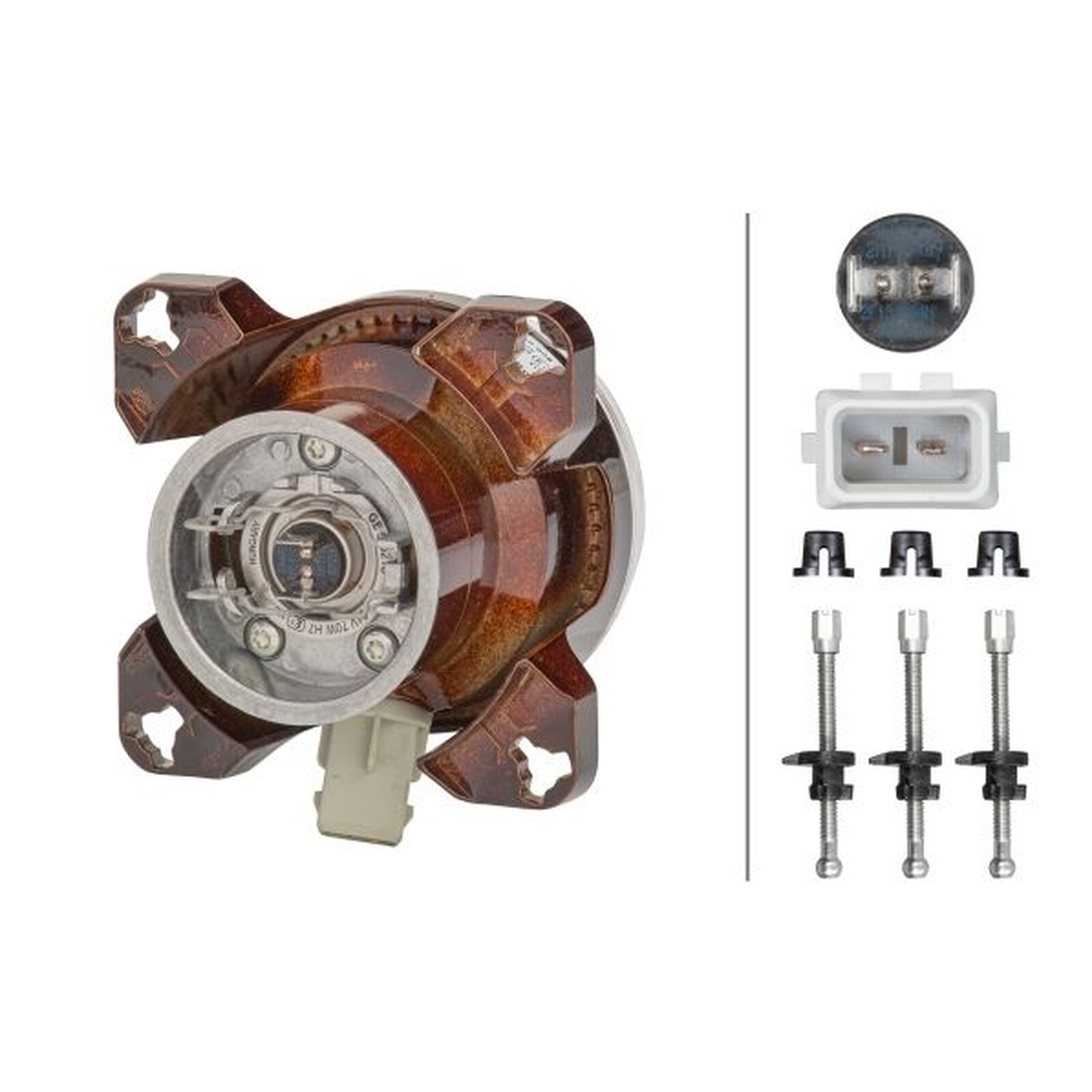 Spotlight Insert 90mm Headlamp Main Halogen H7 HELLA 1K0 008 191-007 ...